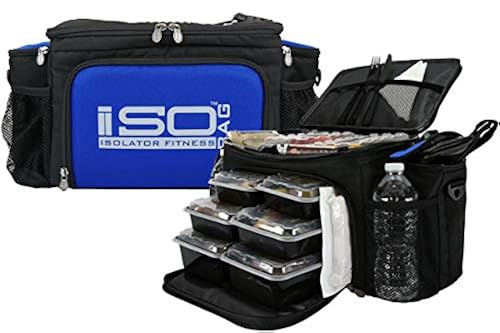 Isolator Fitness 6 Meal ISOBAG Meal Prep Management Insulated Lunch Bag ...
