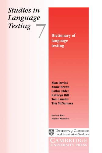  PDF Dictionary Of Language Testing Studies In Language Testing Pdf 