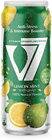 V7 Vitamin Sparkling Drink 100% Natural Flavors - Lemon Mint 300ml ...