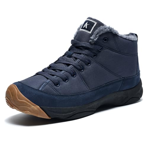 Azooken Men's Winter Backpacking Snow Boots Water Resistant Non Slip ...