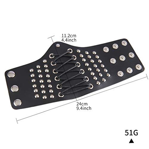 GelConnie Spike Leather Gauntlet Wristband Medieval Bracers Viking ...