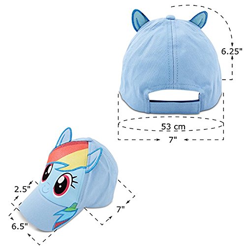 Hasbro girls My Little Pony Baseball Cap, Blue Rainbow Dash Baseball ...