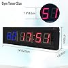 Ledgital Gym Clock, 1.8" Workout Clock for Home Gym, 4 Dimmable Levels ...