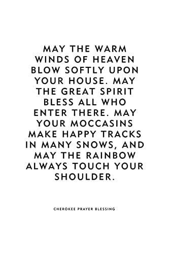 Amazon.com: "Cherokee Prayer Blessing" Native American Quote Print ...