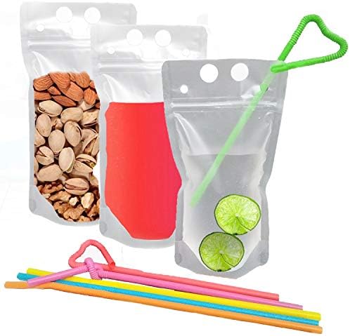 Normal Drink Pouches Bag with Straws 20 Pack 8oz Plastic container ...