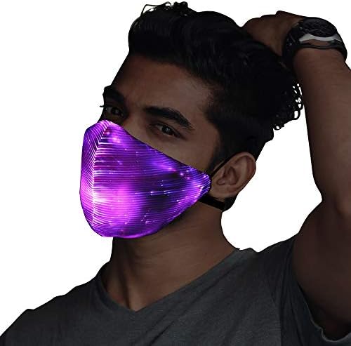 ANBOSON LED Mask with 7 Color Glowing Luminous Rave Mask for Men Women ...