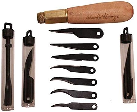 Uncle Henry 22UH Deluxe Wood Carving Kit with 10 Interchangeable High ...