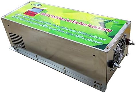 LYABE 8000W/ 32000W Peak Pure Sine Wave Power Inverter 12V DC to 120 ...
