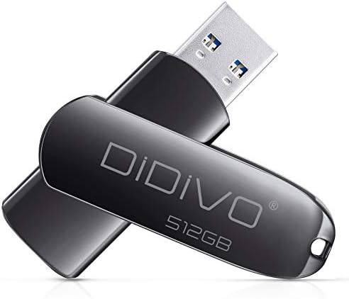 DIDIVO USB 3.0 Flash Drive 512GB, 360° Rotating Memory Stick, High ...