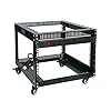 RIVECO 6U Server Rack with Wheels Open Frame Networking Rack+ PDU 8 ...
