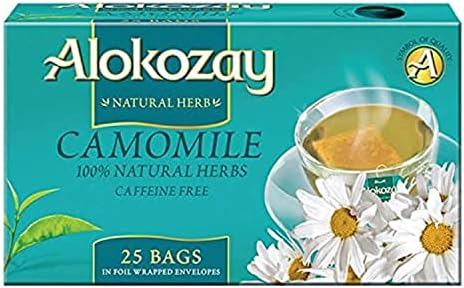 Alokozay 100% Natural Herbal Chamomile Tea | Caffeine Free, No ...