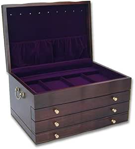 Amazon.com: Reed & Barton Athena Dark Mahogany Finish Jewelry Box, 15. ...