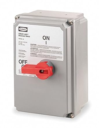 30 Amp 600VAC Single Throw Enclosed Disconnect Switch 3P: Amazon.com ...