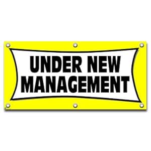 Amazon.com : Under New Management - Retail Store Business Sign Banner ...