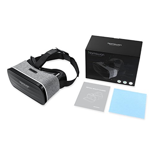 3D VR Headset, HAMSWAN 3D VR Glasses Virtual Reality Headset for 3D ...