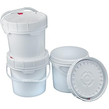Amazon.com : Screw Top Life latch 90 mil Bucket - 5 Gallon, White Lid ...
