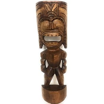 Amazon.com: Carved Tiki Statue - Hawaiian God Kane: Home & Kitchen