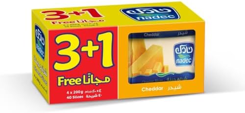 سعر Nadec Cheddar Cheese Slices, 200g (3+1) فى السعودية | بواسطة امازون ...