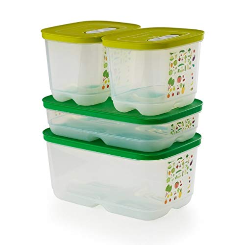 Tupperware Fridgesmart Container 4 Pcs Set Newest Design- Buy Online in ...