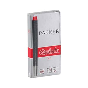 Amazon.com: Parker Quink Ink Cartridges Red (5 Per Card): Office Products