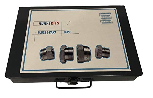BSPP British Standard Parallel Pipe Cap and Plug Kit Hydraulic Adapter ...