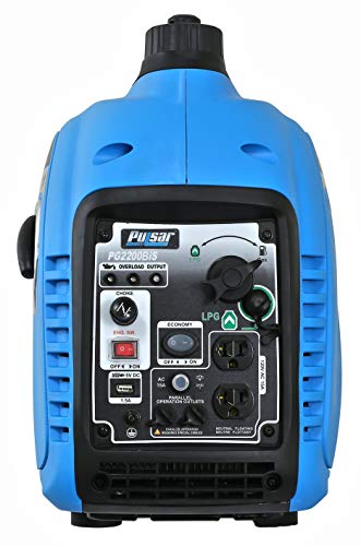 Pulsar 2,200W Portable Dual Fuel Quiet Inverter Generator with USB ...