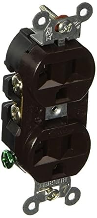 Hubbell 5362B Receptacle, Duplex Straight Blade, Hubbel-Pro, 20A, 125V ...
