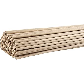 Palo de madera, L: 60 cm, haya, 10 unidades: Amazon.es: Amazon.es