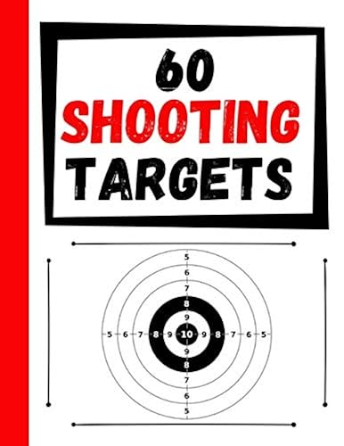 60 Shooting Targets: Large Paper Perfect for Rifles / Firearms / BB ...