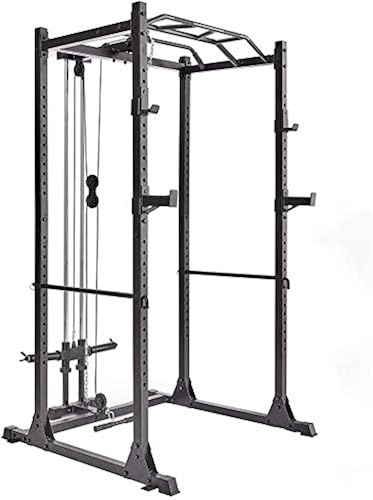 AMGYM Power Cage 1200LB Capacity with LAT Pulldown Power Rack Home Gym ...