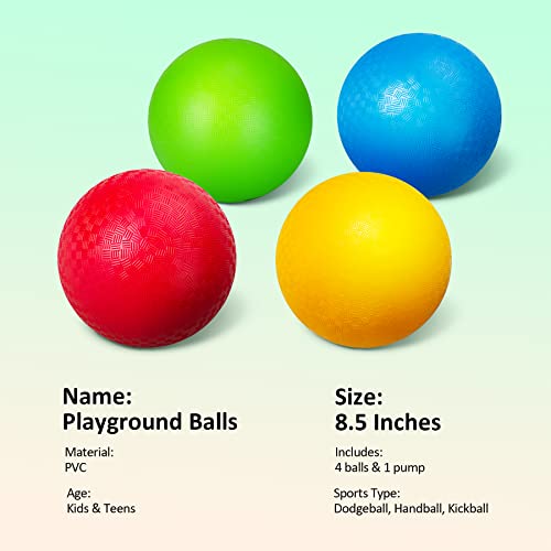 EVERICH TOY Playground Balls 10 Inch Dodgeball-Kickball for Kids and ...