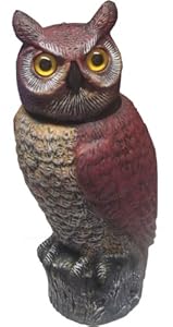 Large Wind Action Spinning Turning Head Owls Bird Cat Pest Deterrent ...