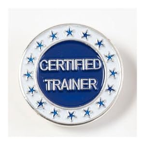 Amazon.com : Certified Trainer Lapel Pins - Set of 10 Silver/Blue ...