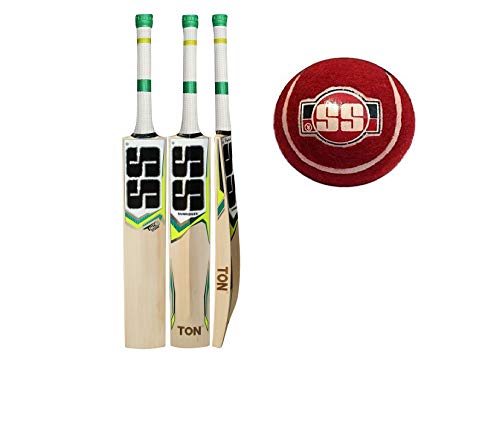 SS T20 Storm Cricket Bat with Penn Extra Duty Tennis Ball (Bat Cover ...