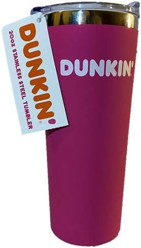 Amazon.com: Dunkin Donuts 20 oz Stainless Steel Ice Coffee Travel Mug ...
