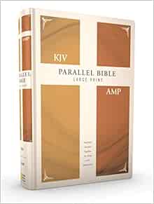 KJV, Amplified, Parallel Bible, Large Print, Hardcover, Red Letter: Two ...