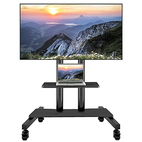 Mobile TV Cart with Wheels for 55"-100" Flat Panel Curved Screens ...