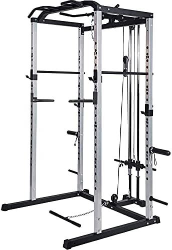 Power Rack Power Cage 1000-Pound Capacity Home Gym Equipment Exercise ...