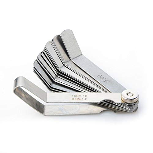 Mayata Stainless Steel Removable Feeler Gauge Dual Marked Metric and Imperial Gap Measuring Tool ...