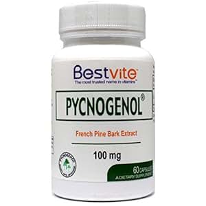 Amazon.com: Pycnogenol 100mg (60 Capsules) - No Stearates: Health ...