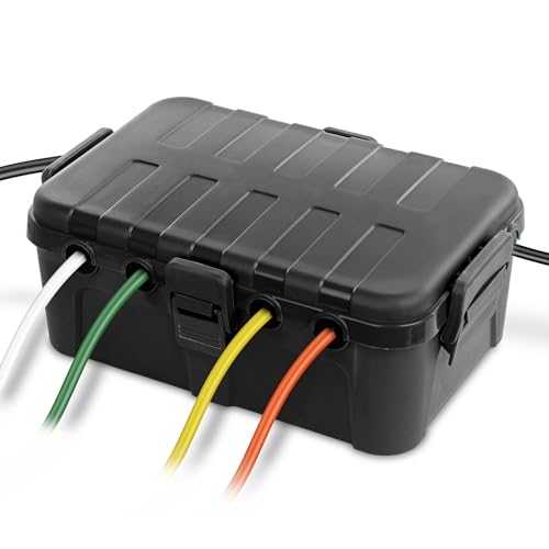 Flemoon Large Outdoor Electrical Box (12.5 X 8.5 X 5 Inch), IP54 Waterproof Extension Cord Cover ...