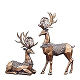 Majestic Copper Deer Statue - The Green Head