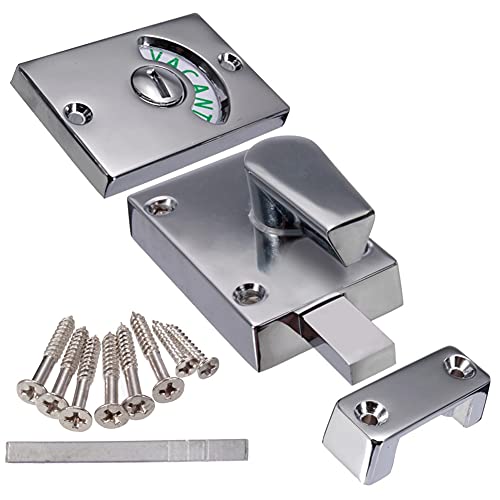Kakalote Door Lock Indicator Polished Chrome Toilet Bathroom Lock ...