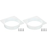 PATIKIL 8" Duct Connector Flange, Dryer Vent Wall Plate Square to Round ...