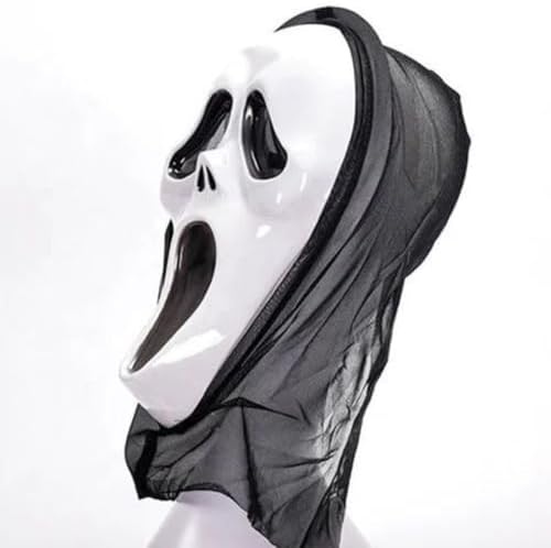 Horror Ghost Mask.Wear this mysterious and scary plastic mask to add a ...