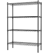 Amazon.com: Auslar 4-Shelf Storage Wire Shelves Heavy Duty 4 Tiers ...