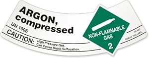Amazon.com : Argon, Compressed UN 1006 - Caution High Pressure Gas Can ...
