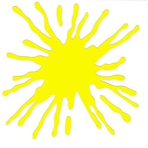 Bright Yellow Splat Foil Sticker: Amazon.co.uk: Car & Motorbike