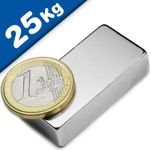Calamita Blocco Parallelepipedo magnetico Neodimio - 40 x 20 x 10mm ...