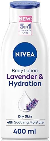 NIVEA Lavender Essentials Body Lotion (400ml), Soothing 72H Hydration ...